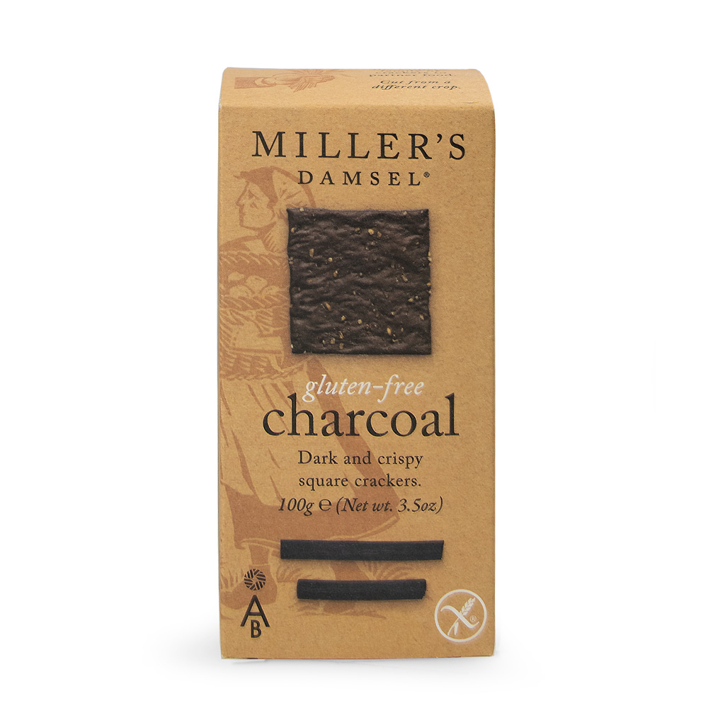 Millers Damsel Charcoal Gluten Free Crackers - Sheridans Cheesemongers ...